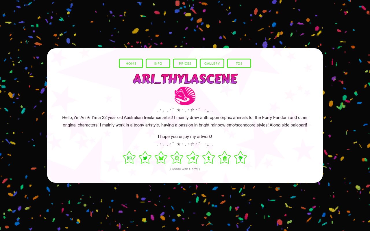 Ari's Commission Carrd